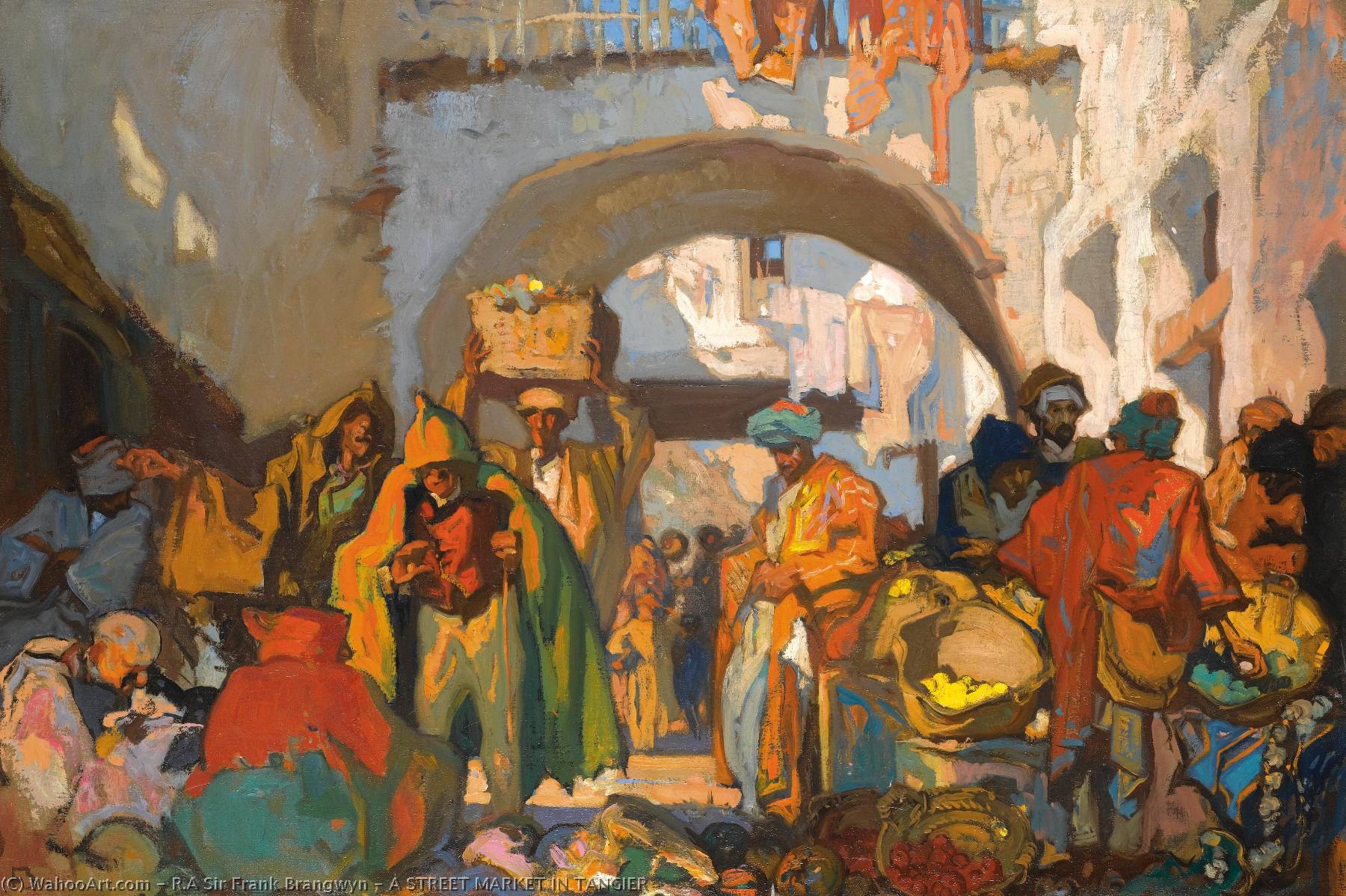 A STREET MARKET IN TANGIER by Frank William Brangwyn Frank William ...