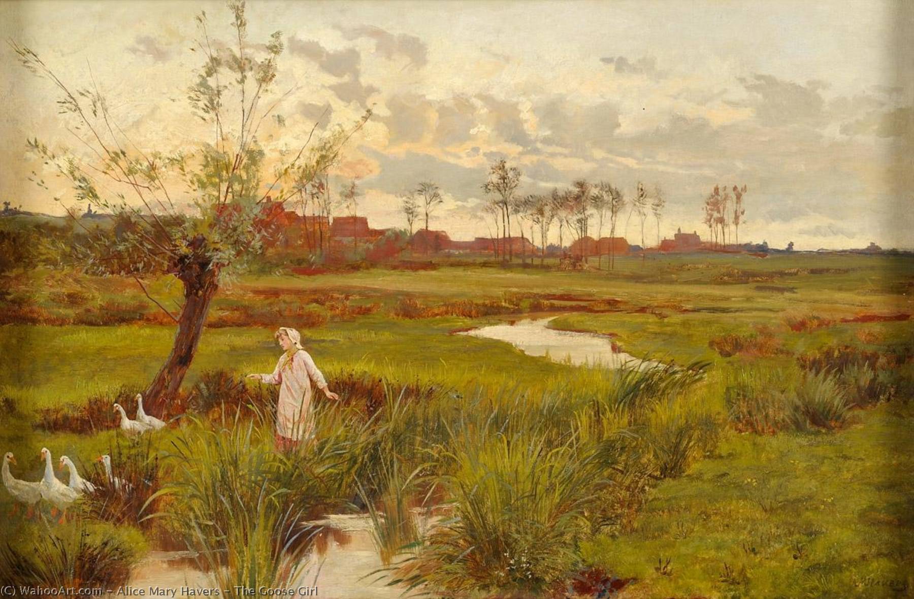 Get Art Reproductions The Goose Girl by Alice Mary Havers (1850-1890 ...