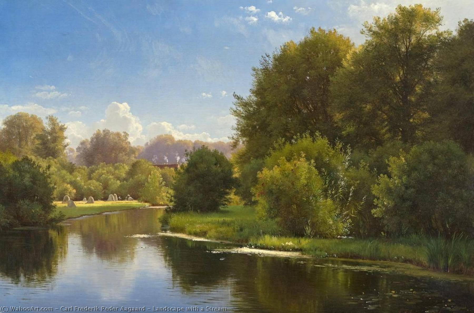 Reproductions De Qualité Musée | paysage avec un ruisseau, 1872 de Carl ...