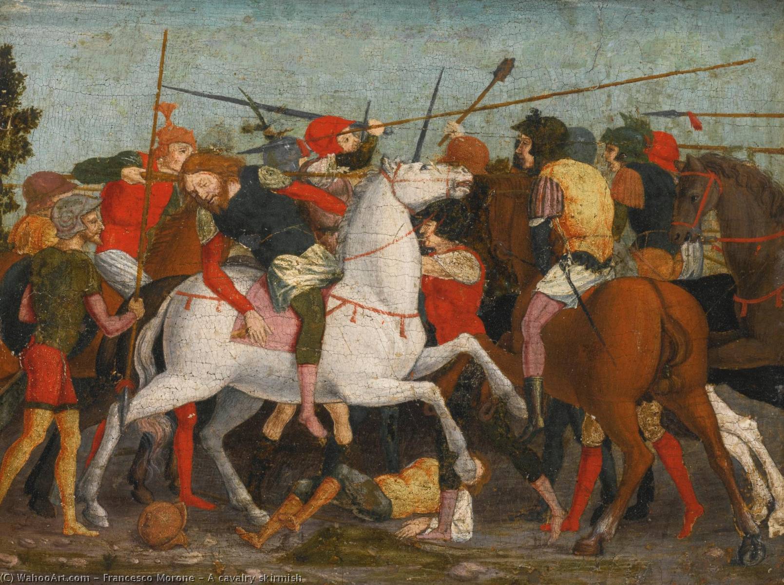 Museum Art Reproductions A cavalry skirmish by Francesco Morone (1471 ...