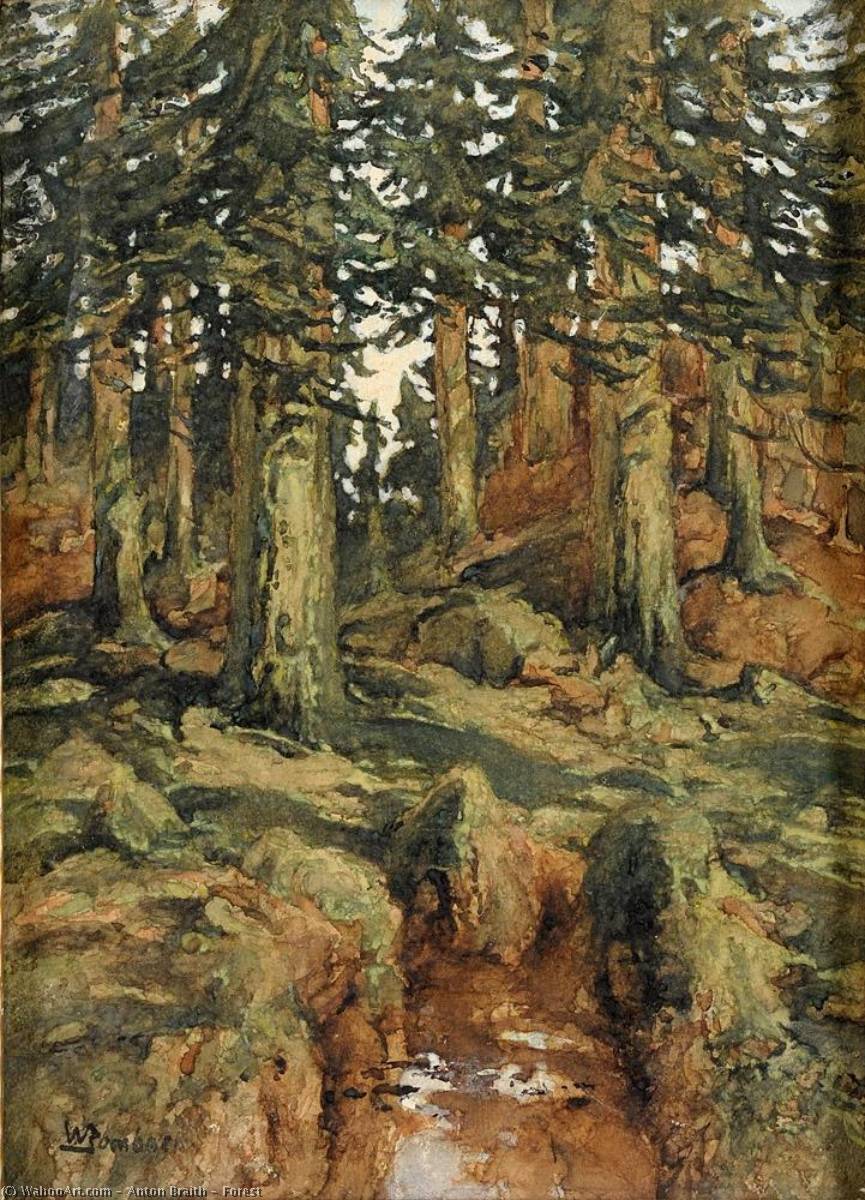 Museumsqualität Prints Wald von Anton Braith (1836-1905) | ArtsDot.com
