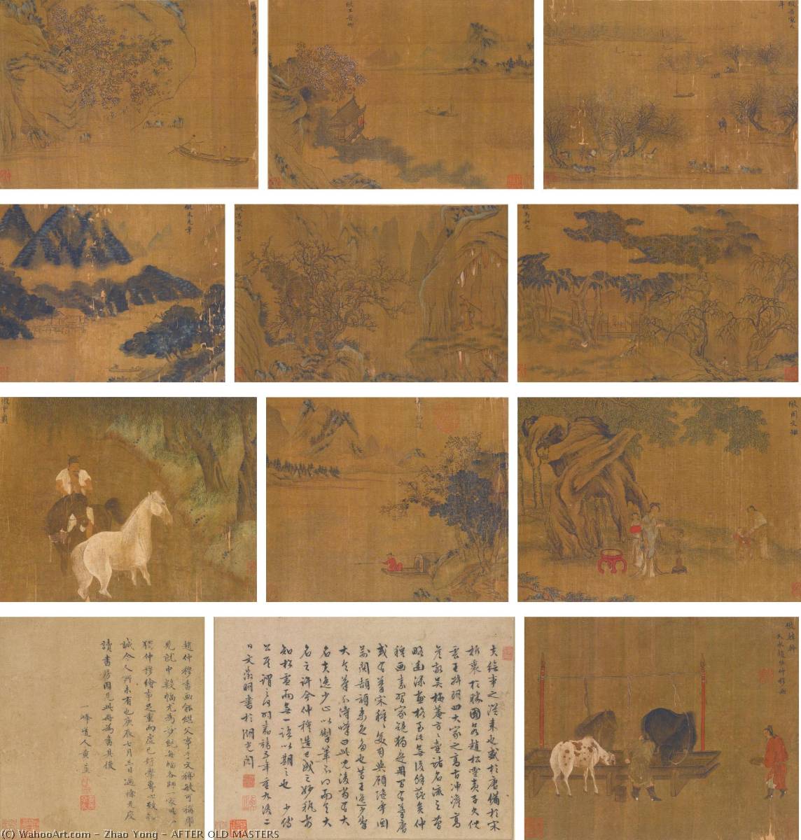 Buy Museum Art Reproductions AFTER OLD MASTERS by Zhao Yong (1289-1360 ...