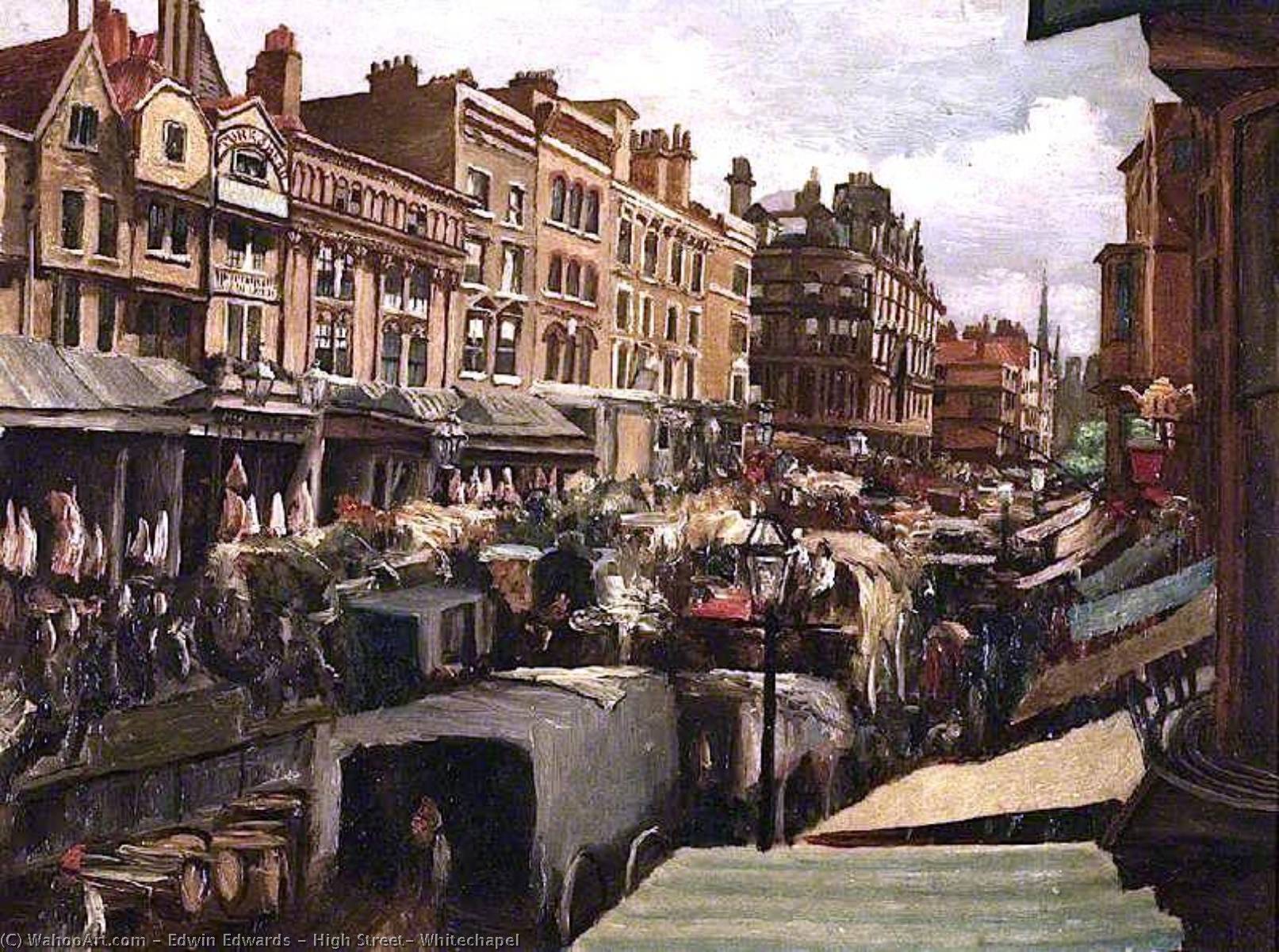 Get Art Reproductions High Street, Whitechapel, 1869 by Edwin Edwards ...