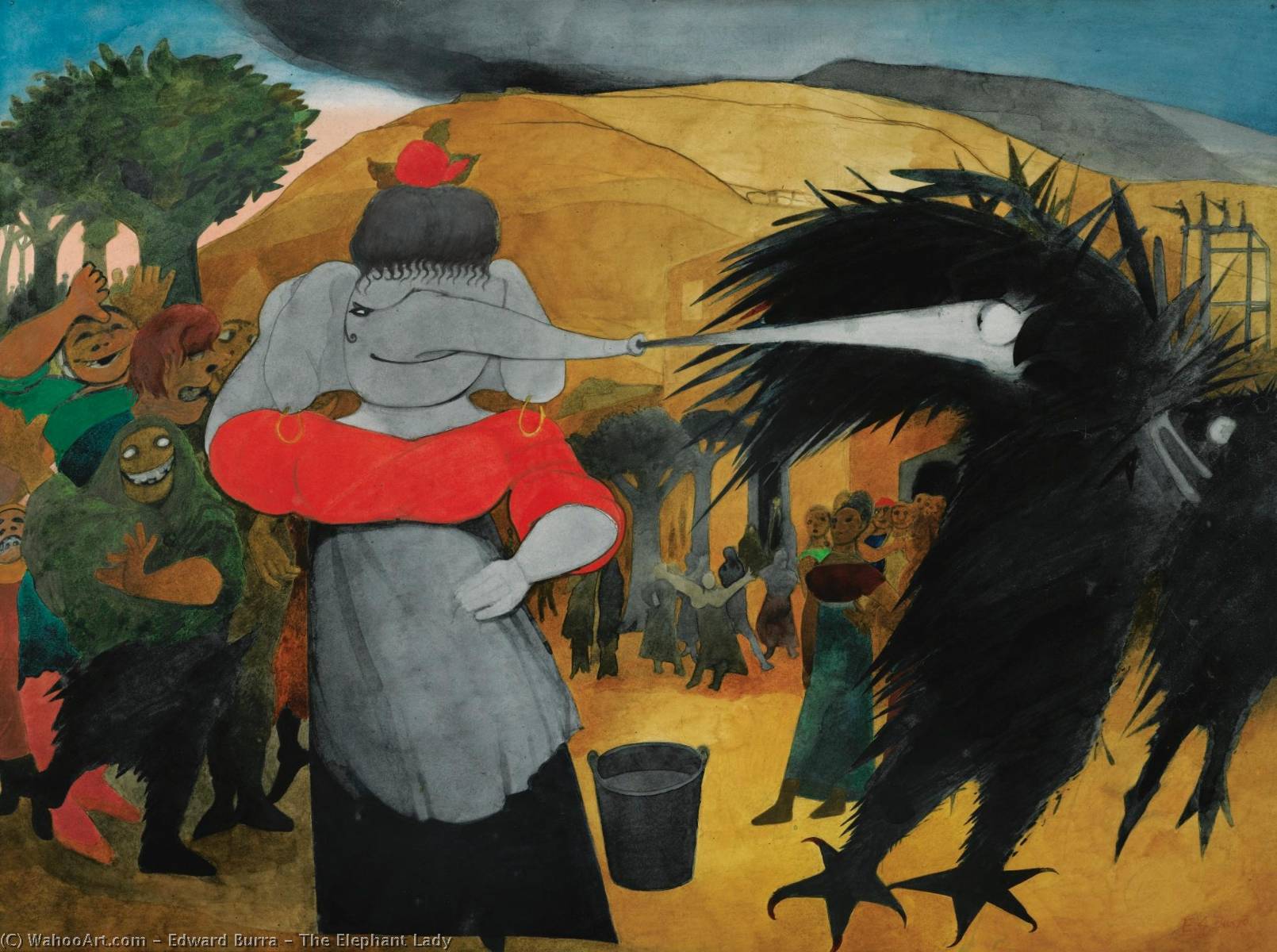 Get Paintings Reproductions The Elephant Lady by Edward Burra (Inspired ...