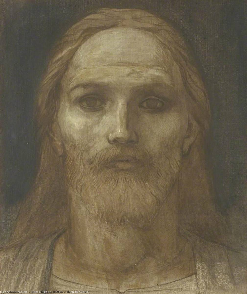 Paintings Reproductions Head of Christ by John Dickson Batten (1860 ...