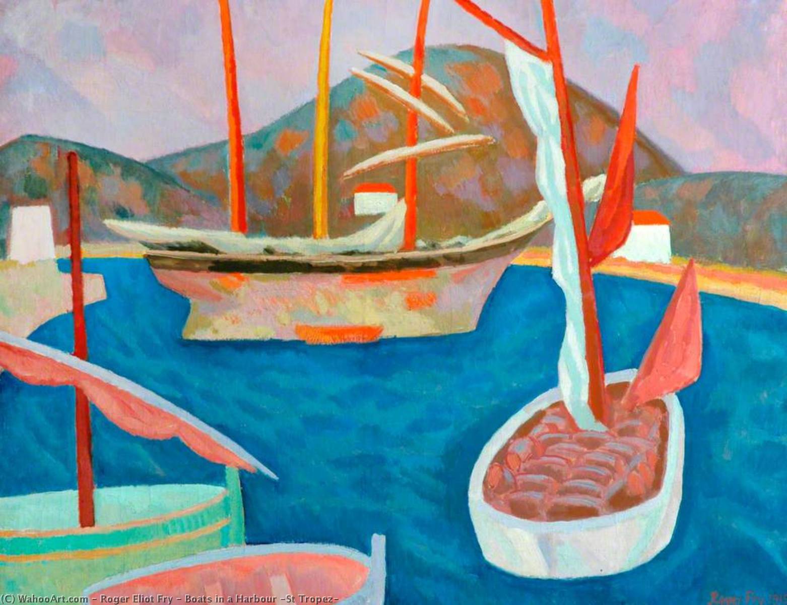 Adquirir Reproduções De Pinturas Barcos em um Porto (St Tropez), 1915 ...