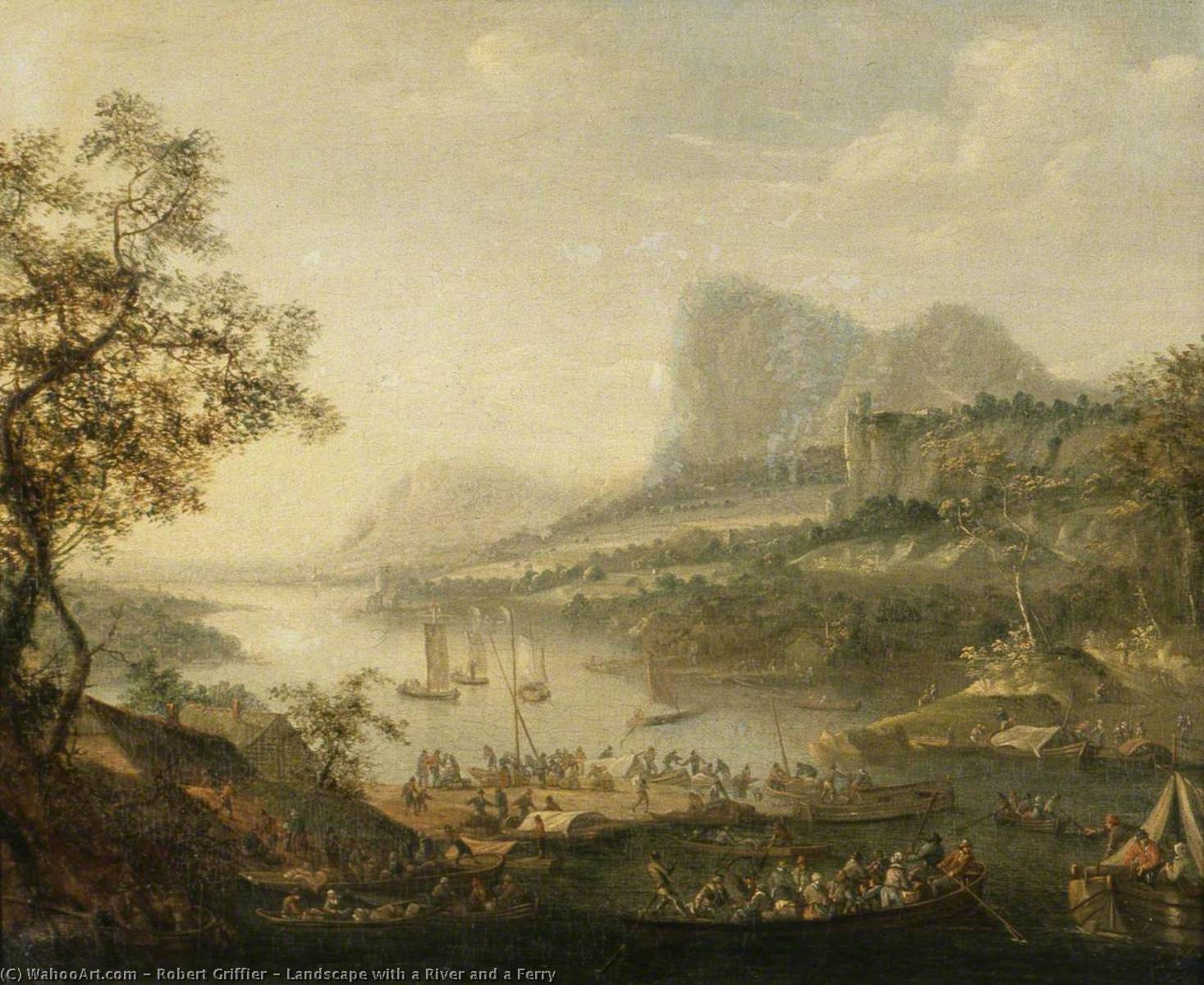 Obtenir Reproductions De Qualité Musée Paysage avec une rivière et un ...