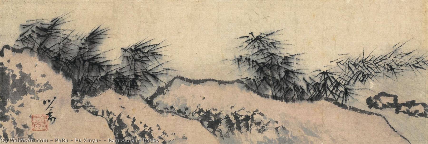 Reproductions D'art Bambou et roches de Puru ( Pu Xinyu) (Inspiré par ...