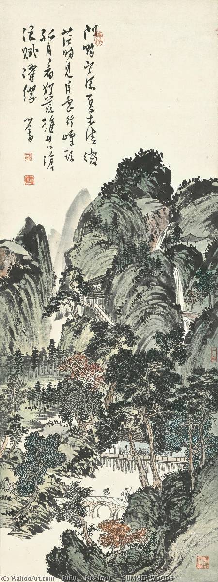 Buy Museum Art Reproductions SUMMER WOODS by Puru ( Pu Xinyu) (Inspired ...