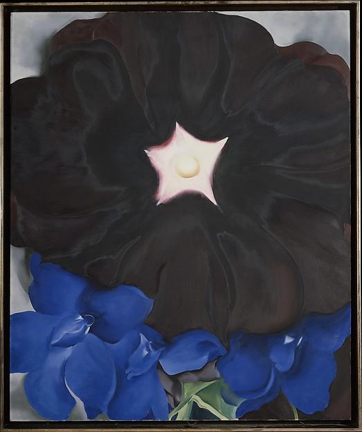 Black Hollyhock, Blue Larkspur, 1929 by Georgia Totto O'keeffe (1887 ...