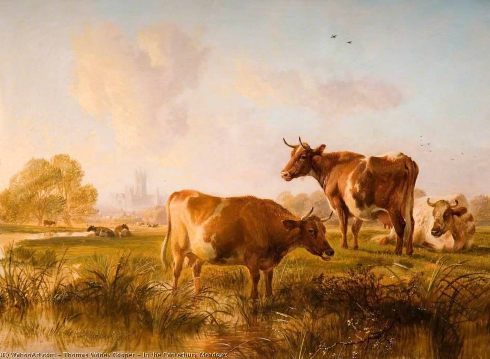 Gemälde Reproduktionen In den Canterbury Meadows, 1863 von Thomas ...