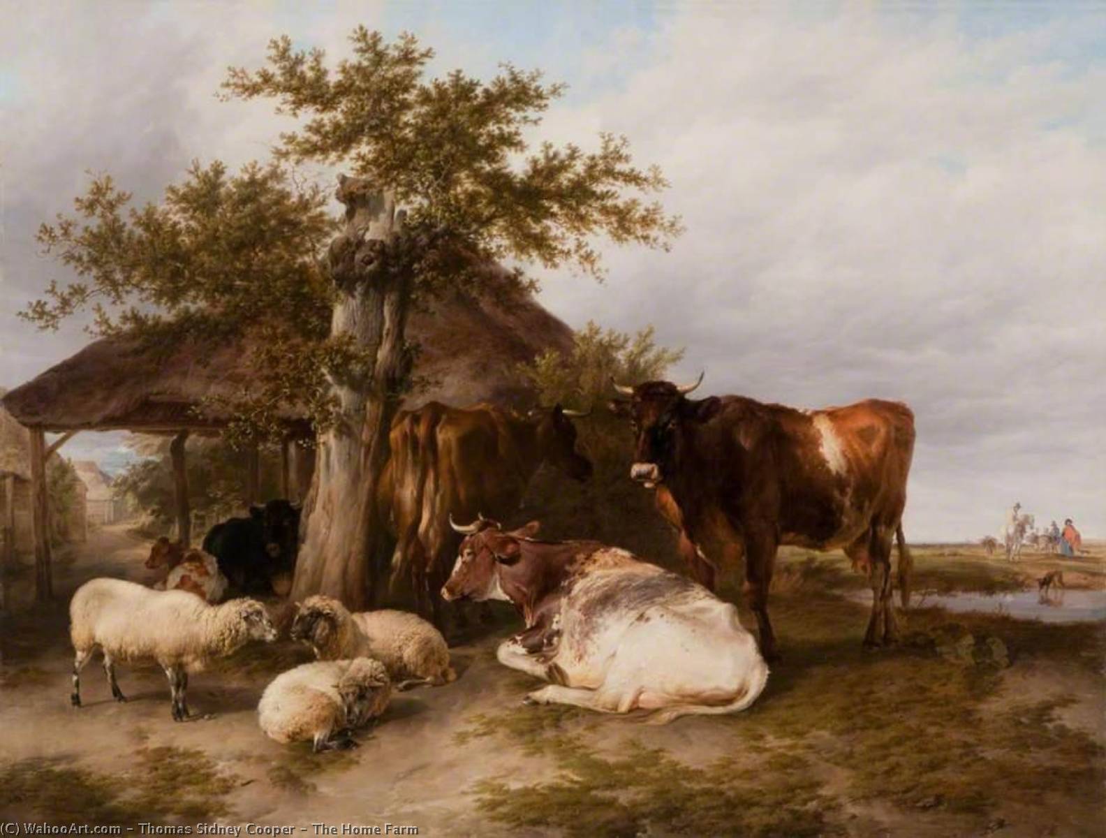 Get Art Reproductions The Home Farm, 1844 by Thomas Sidney Cooper (1803 ...