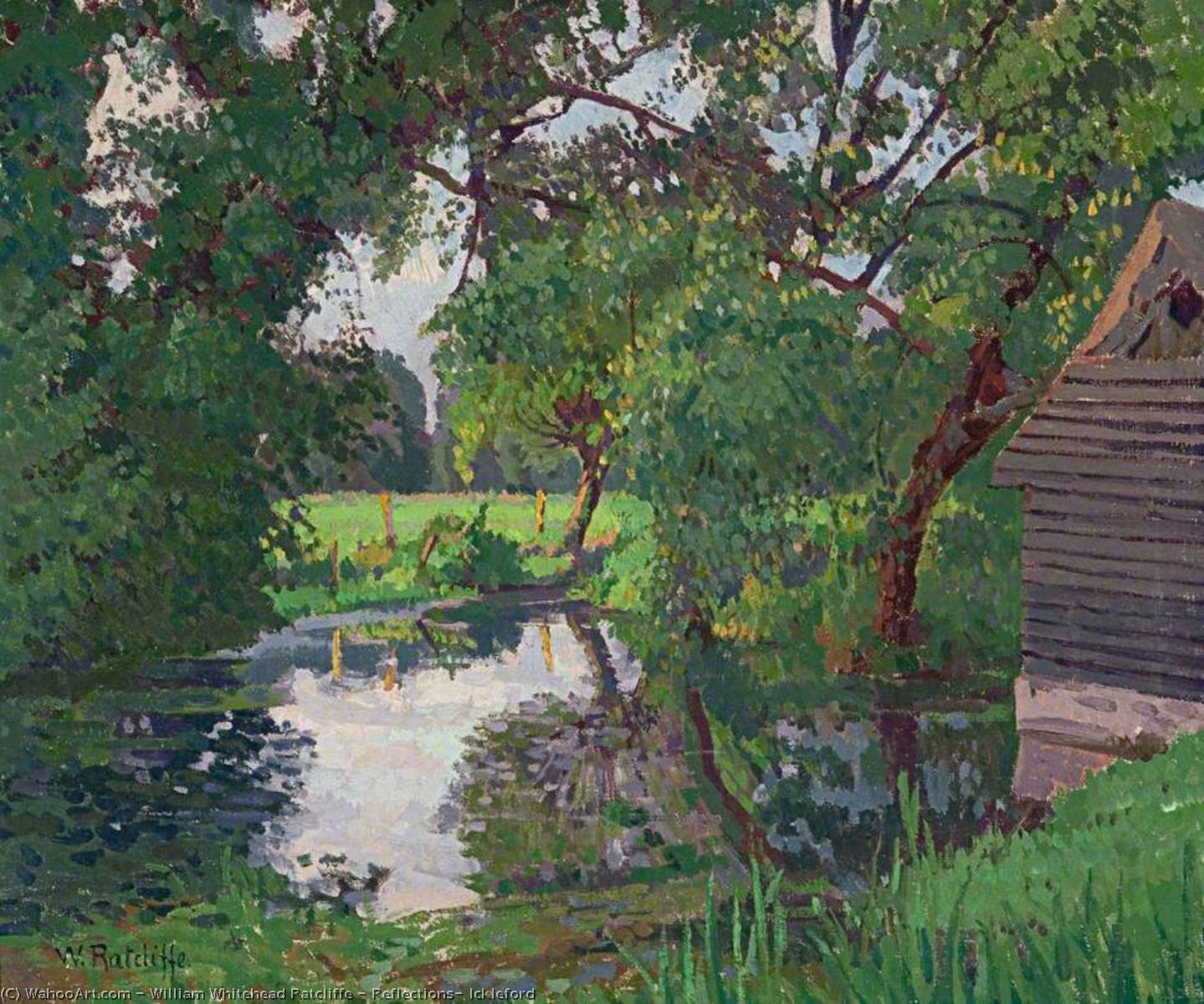 Buy Museum Art Reproductions Reflections, Ickleford, 1918 by William ...