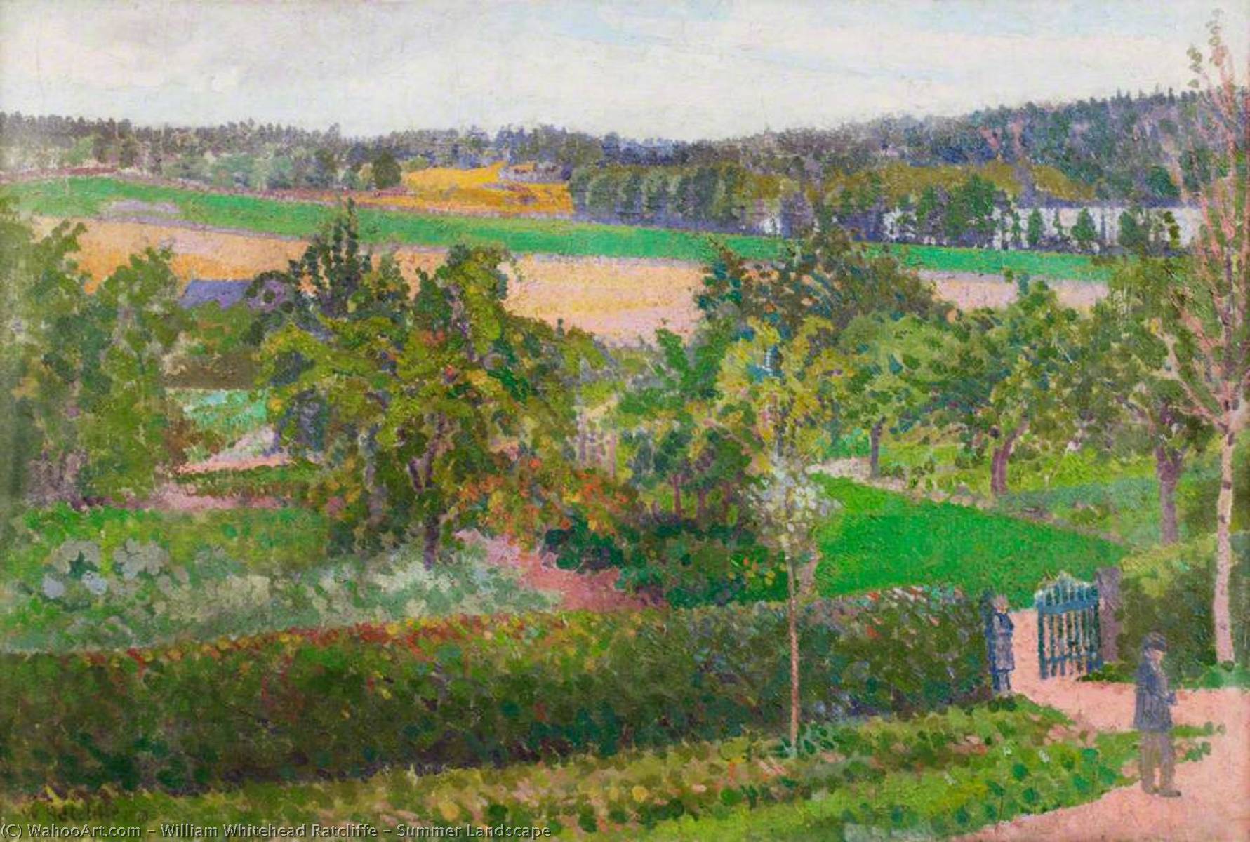 Art Reproductions Summer Landscape, 1913 by William Whitehead Ratcliffe ...