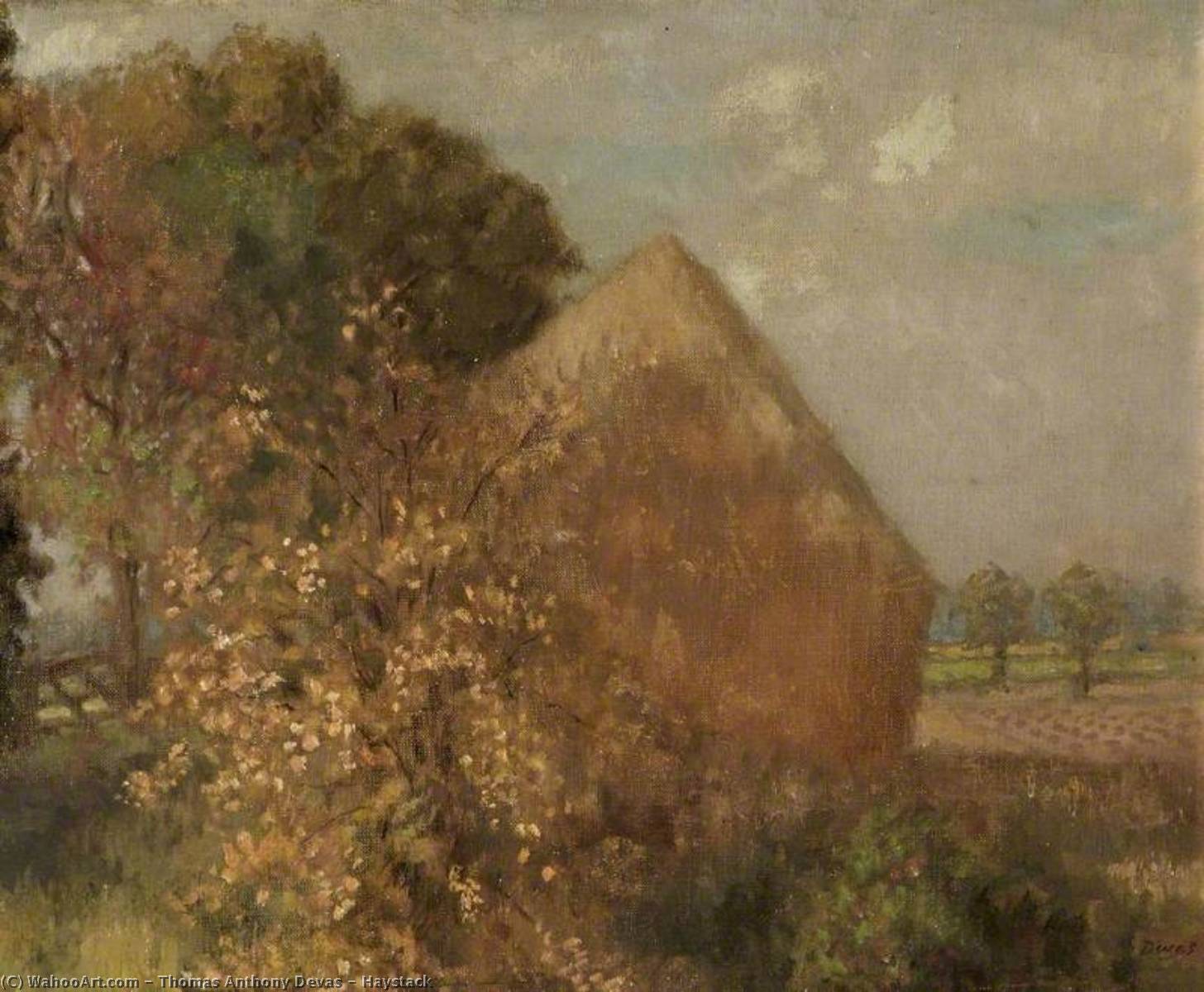 Oil Painting Replica Haystack by Thomas Anthony Devas (Inspired By ...