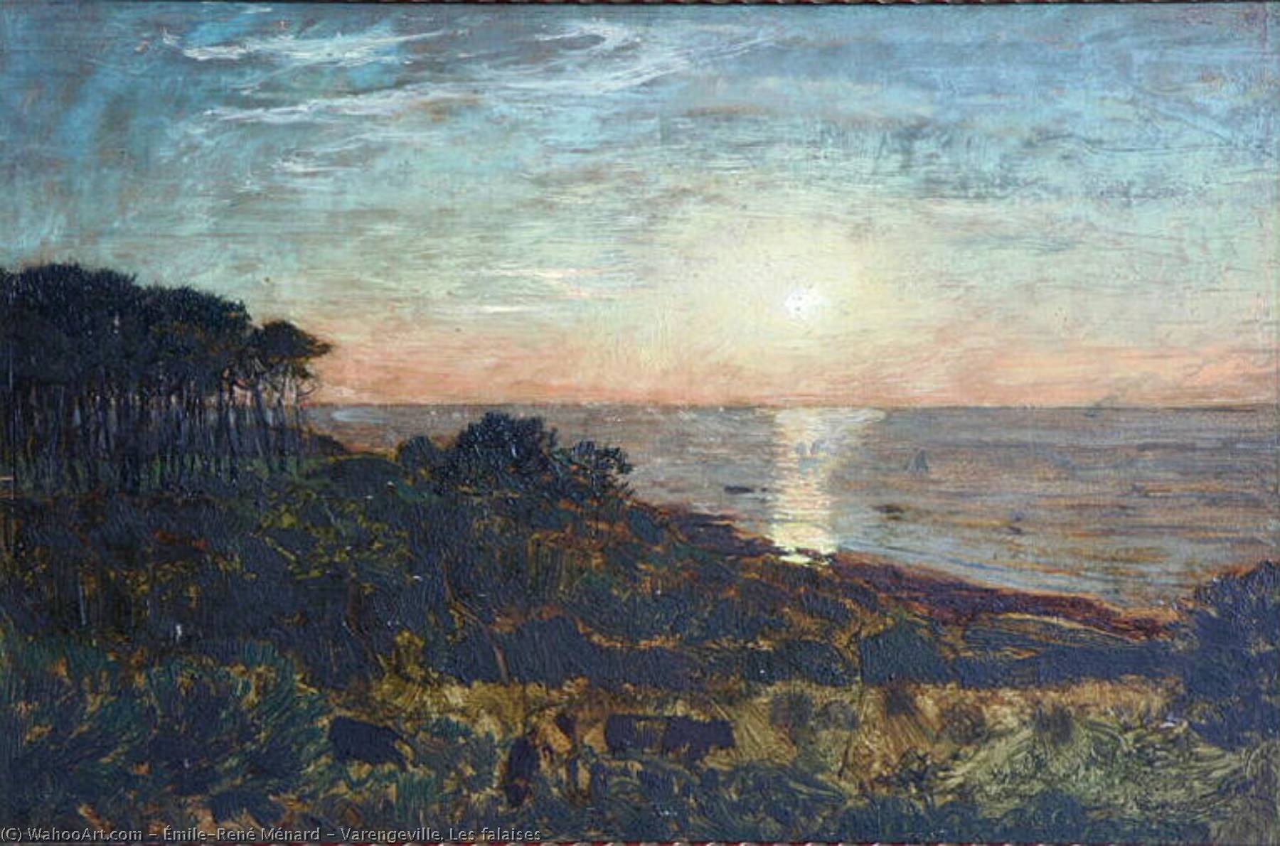 Order Artwork Replica Varengeville. Les falaises by Émile-René Ménard ...