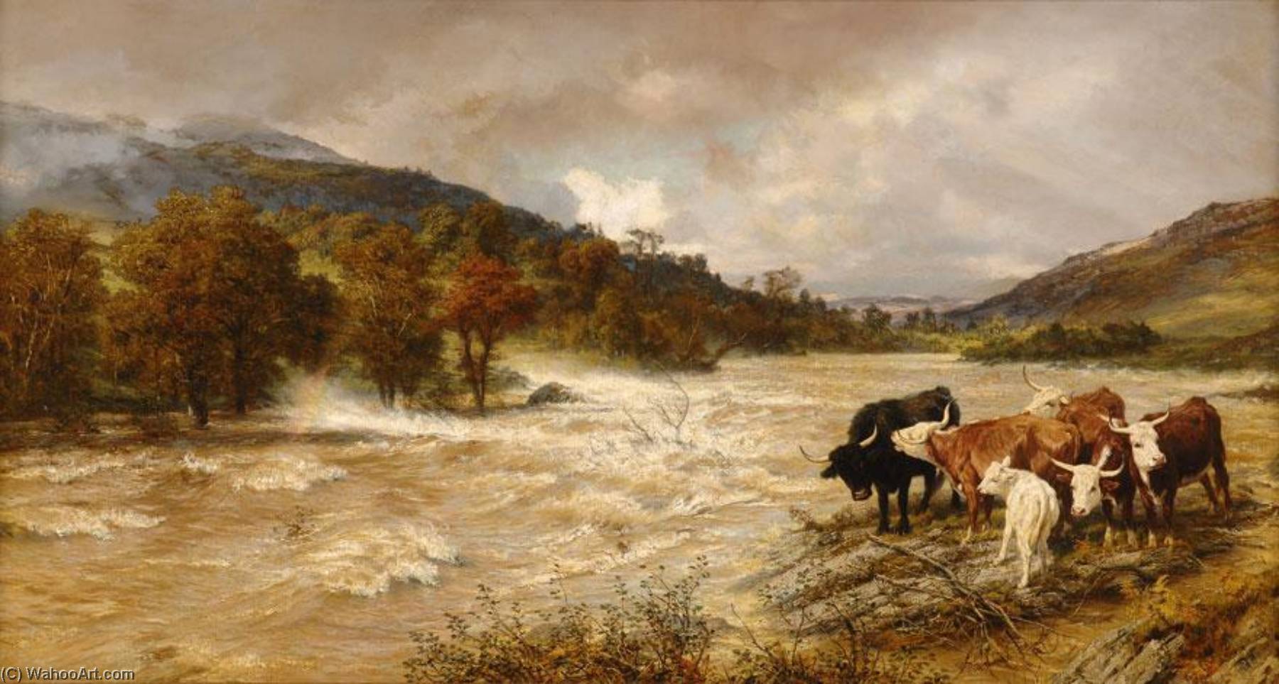 Reproductions D'art L`inondation, 1886 de Henry William Banks Davis ...