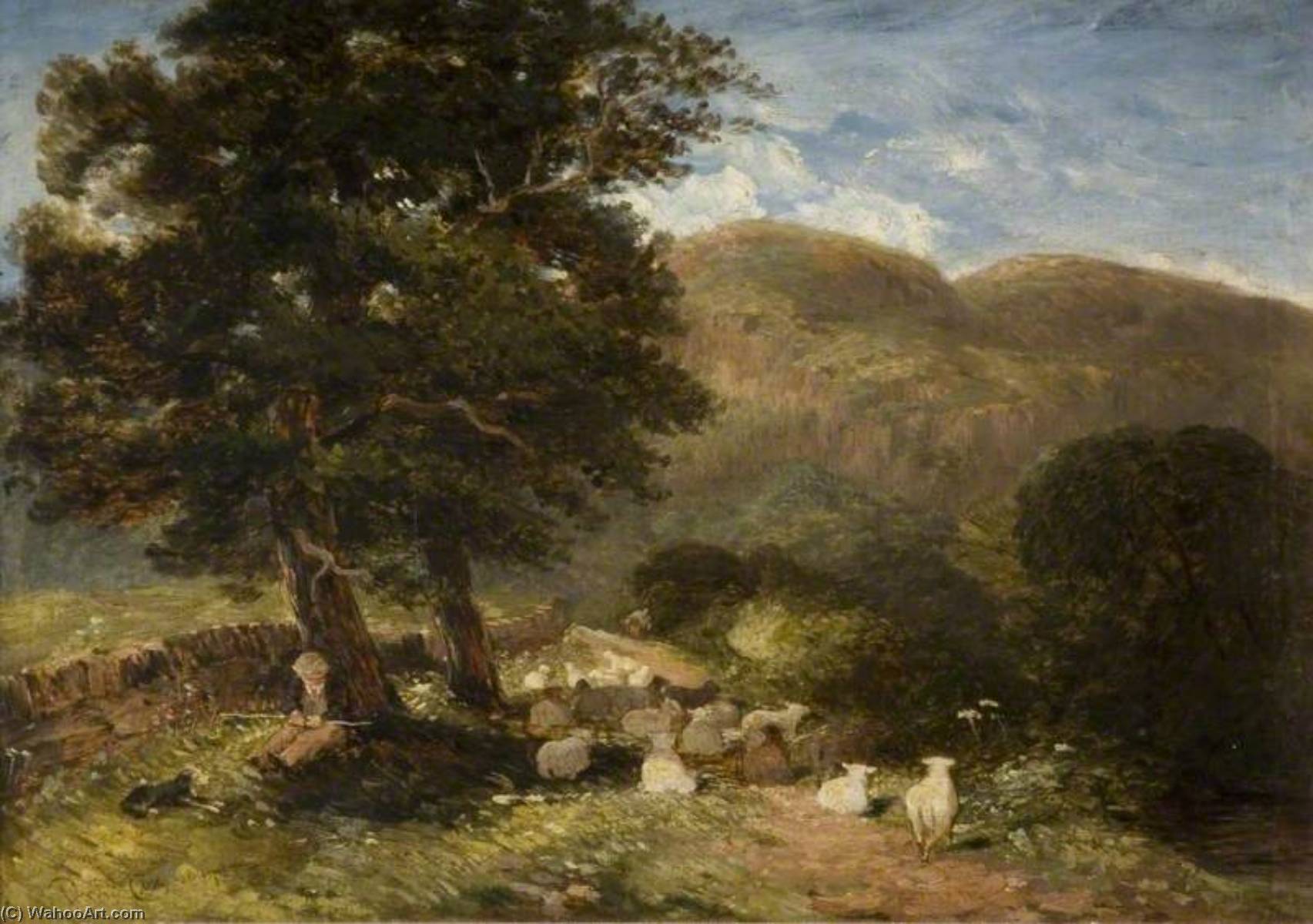 Purchase Oil Painting Replica Tending Sheep, Betws y Coed, 1849 by ...