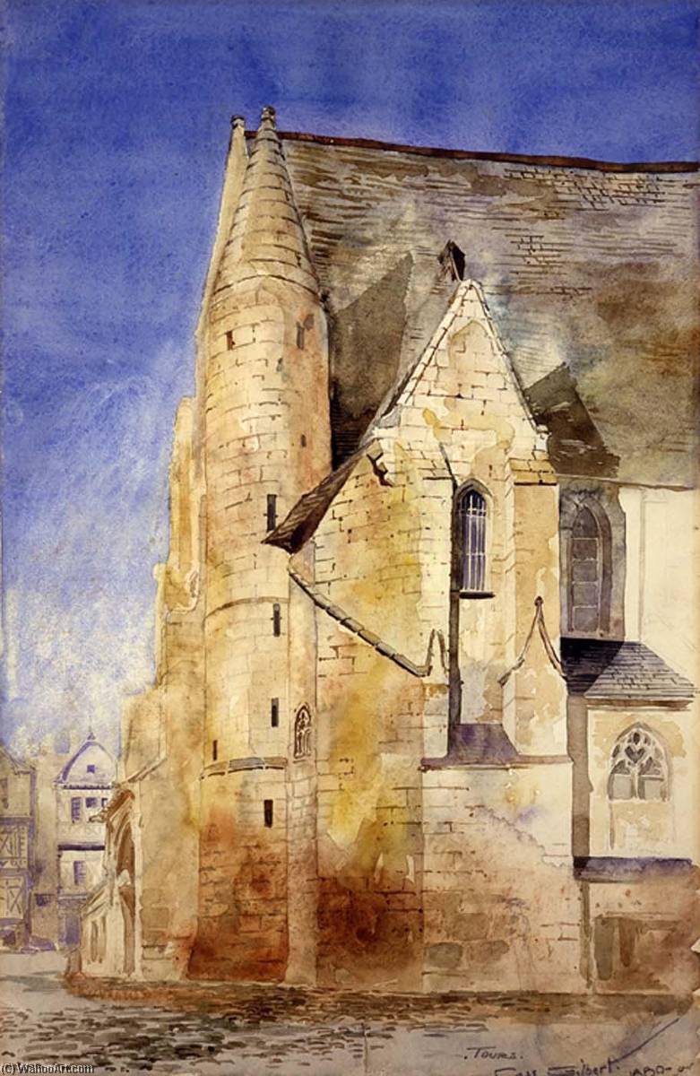 Get Art Reproductions Old Church, Tours, France, 1880 by Cass Gilbert ...
