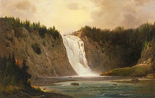 Obtenir Reproductions De Peintures Cascade sur le Mont Morency ...