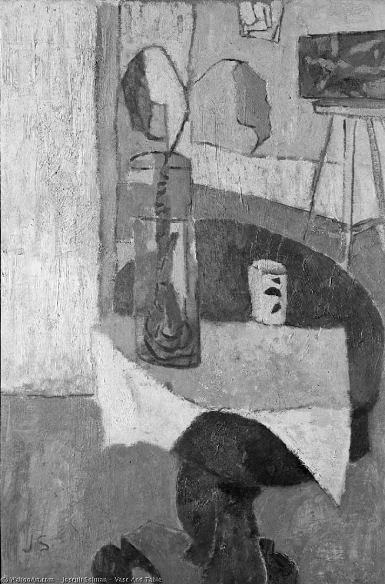Vase And Table, 1949 by Joseph Solman (1909-2008) Joseph Solman ...
