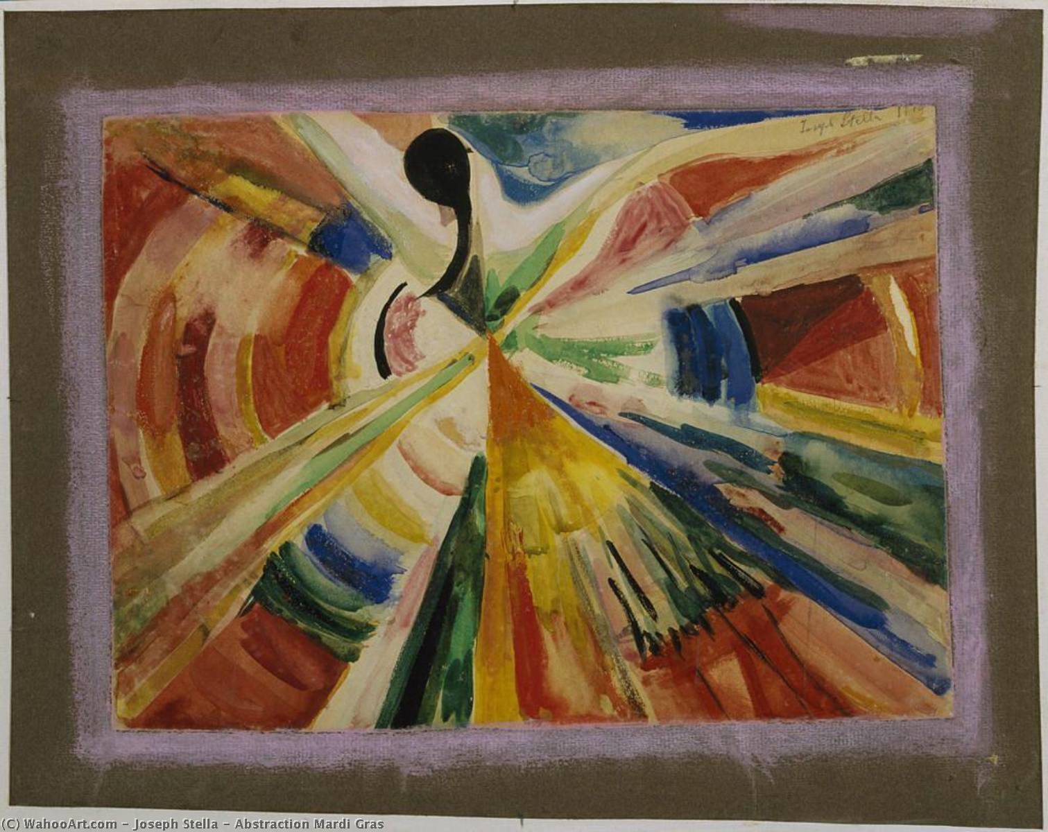 Museum Art Reproductions Abstraction Mardi Gras, 1916 by Joseph Stella ...