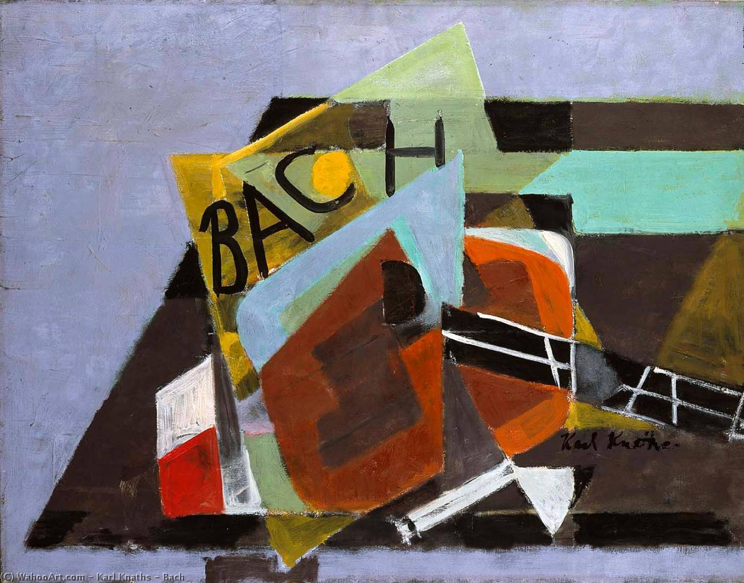 Oil Painting Replica Bach, 1953 by Karl Knaths (Inspired By) (1952-1971 ...