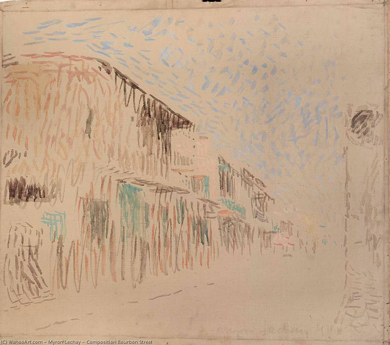Composition Bourbon Street, 1941 de Myron Lechay Myron Lechay | ArtsDot.com