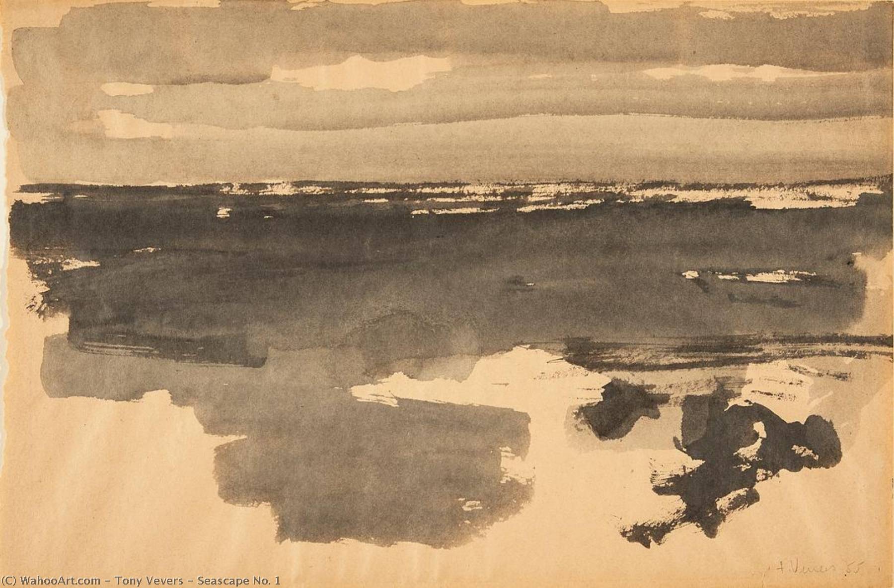 Seascape No. 1, 1955 by Tony Vevers (1926-2008) Tony Vevers | ArtsDot.com