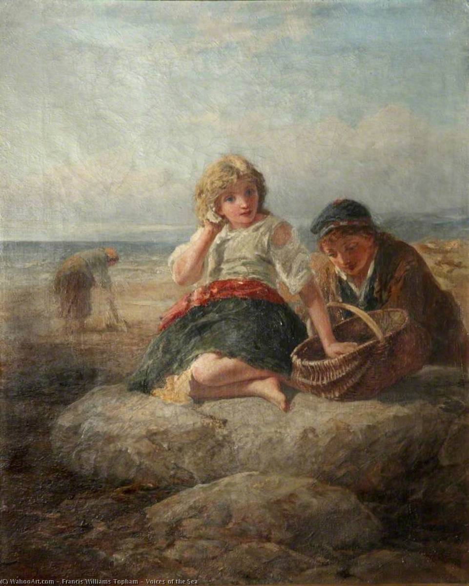 Oil Painting Replica Voices of the Sea, 1860 by Francis Williams Topham ...