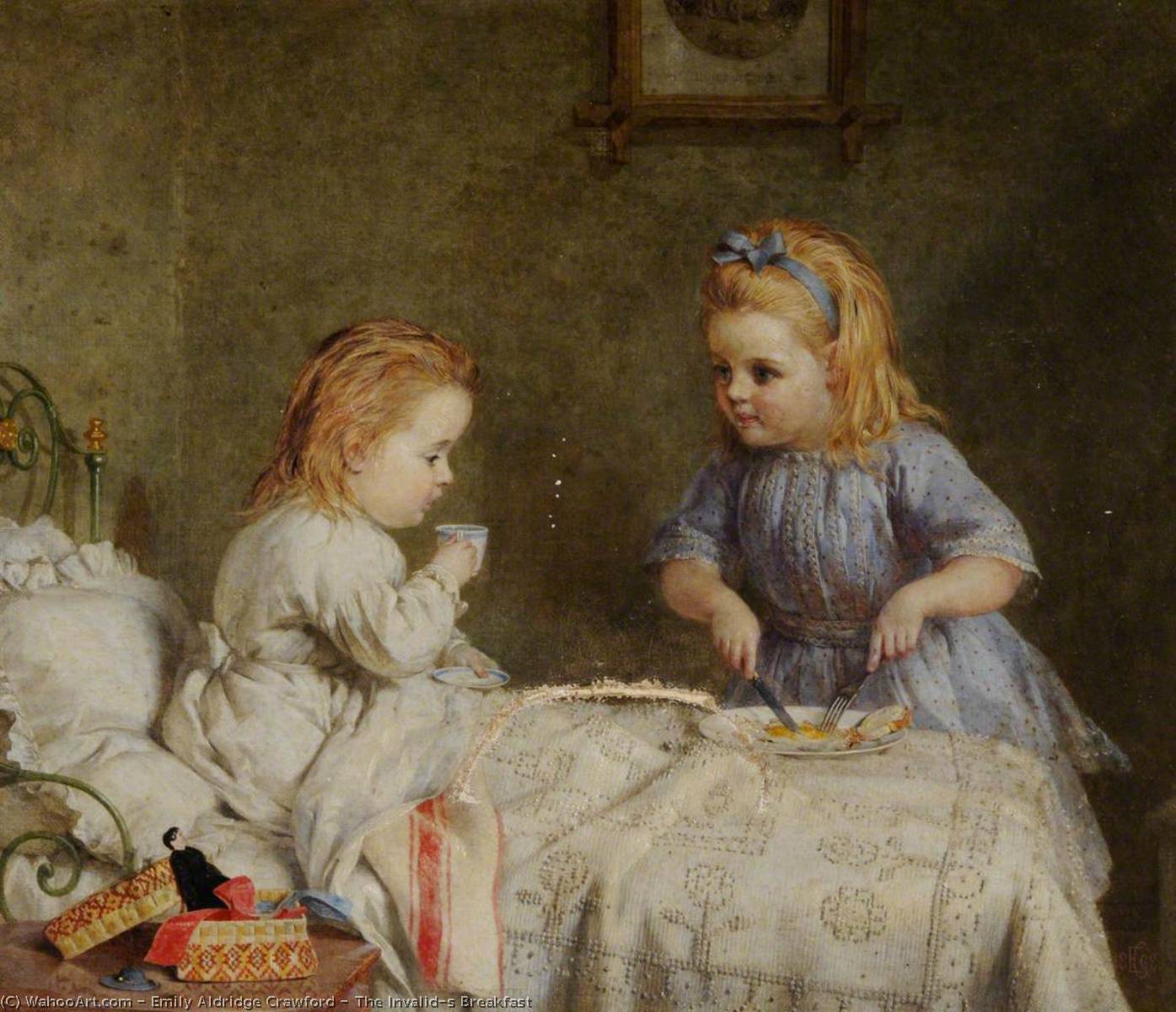 Paintings Reproductions The Invalid`s Breakfast by Emily Aldridge ...