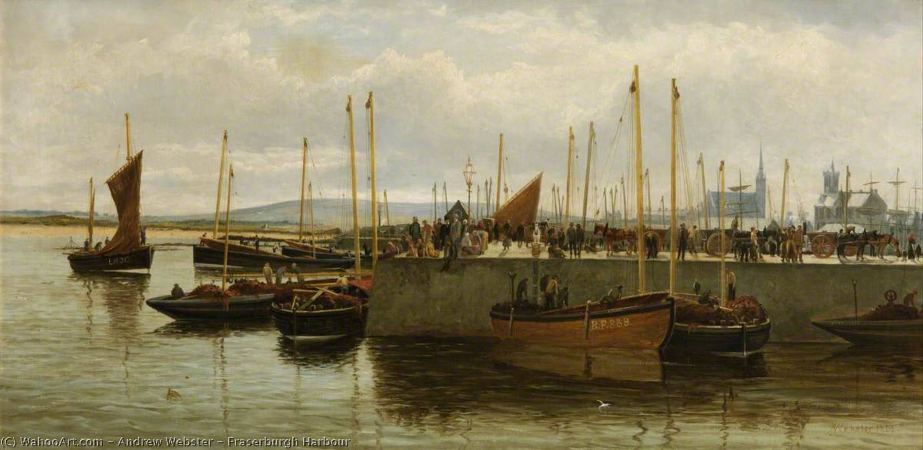 Fraserburgh Harbour, 1884 by Andrew Webster Andrew Webster | ArtsDot.com