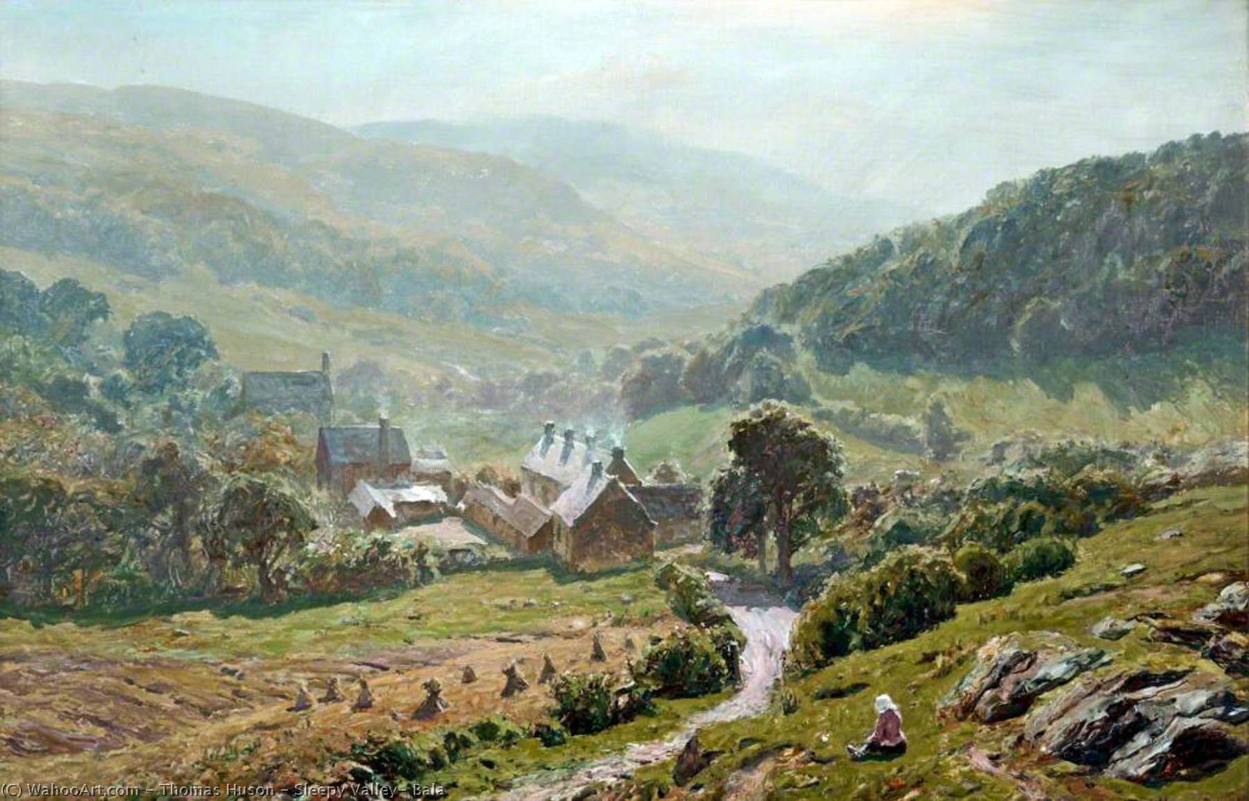 Get Paintings Reproductions Sleepy Valley, Bala by Thomas Huson (1844 ...