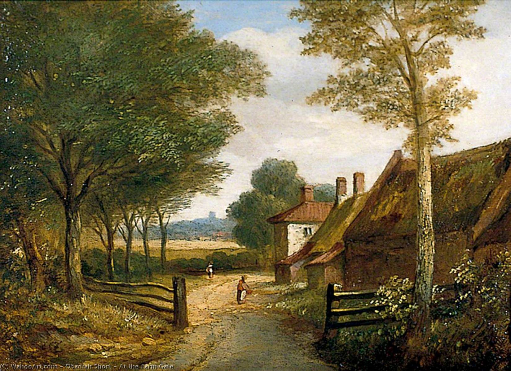 Order Artwork Replica At the Farm Gate by Obadiah Short (1803-1886 ...