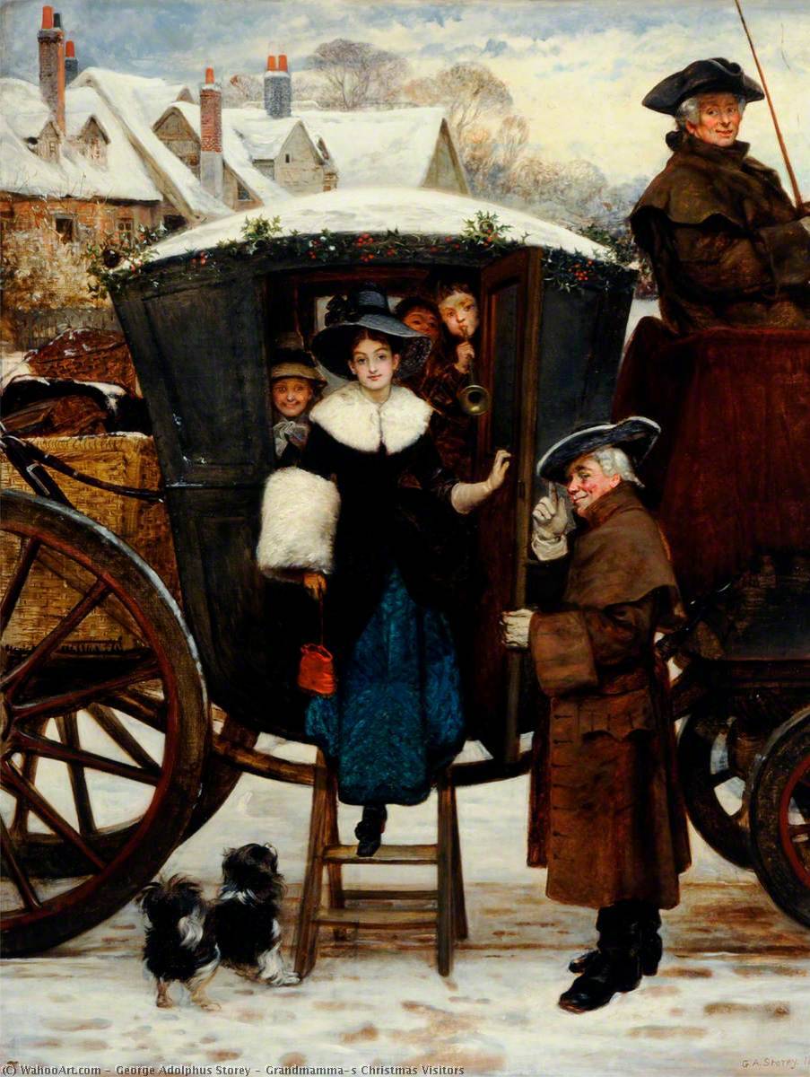 Museum Art Reproductions Grandmamma`s Christmas Visitors, 1873 by ...