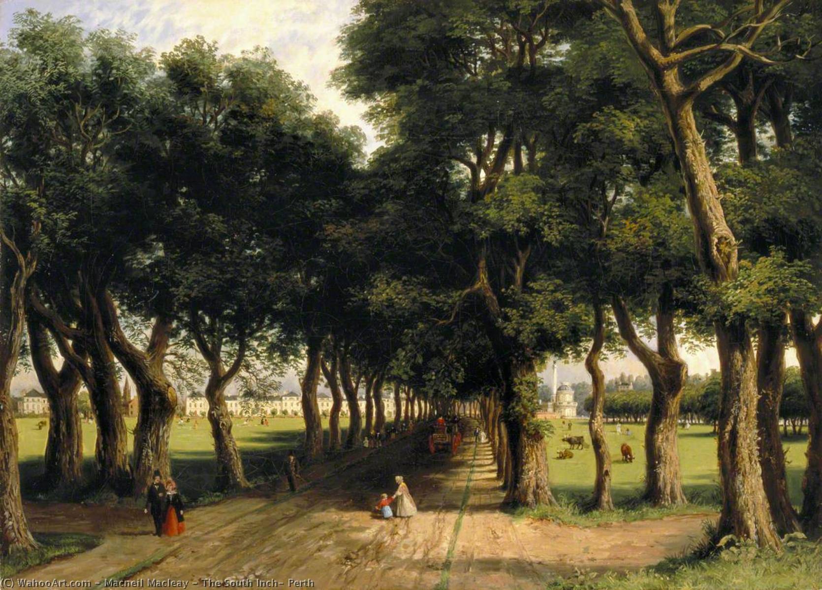 Purchase Oil Painting Replica The South Inch, Perth, 1842 by Macneil ...