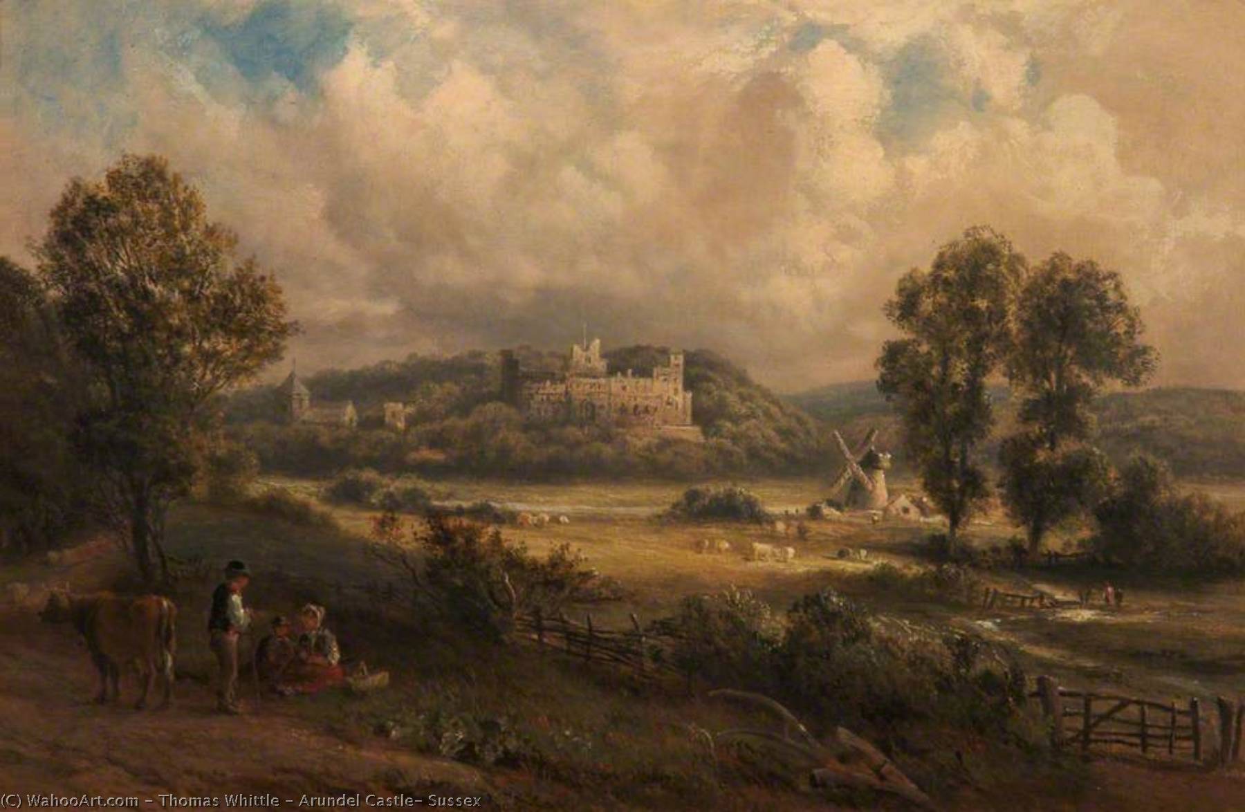 Artwork Replica | Arundel Castle, Sussex, 1890 by Thomas Whittle (1803 ...