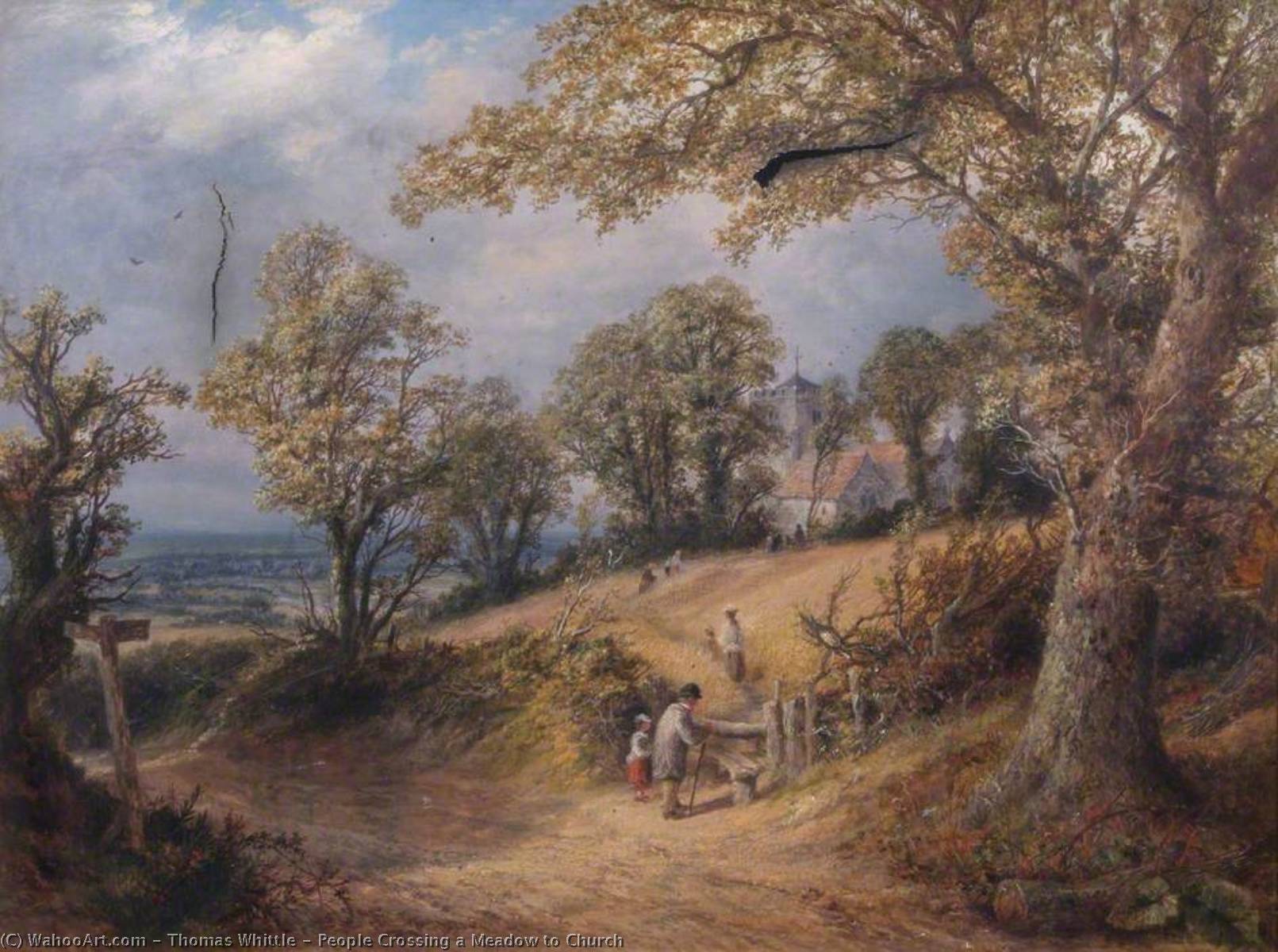 Buy Museum Art Reproductions People Crossing a Meadow to Church, 1879 ...