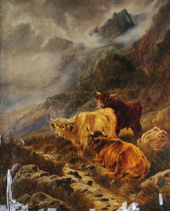 Art Reproductions Highland Cattle, 1885 by William Perring Hollyer ...