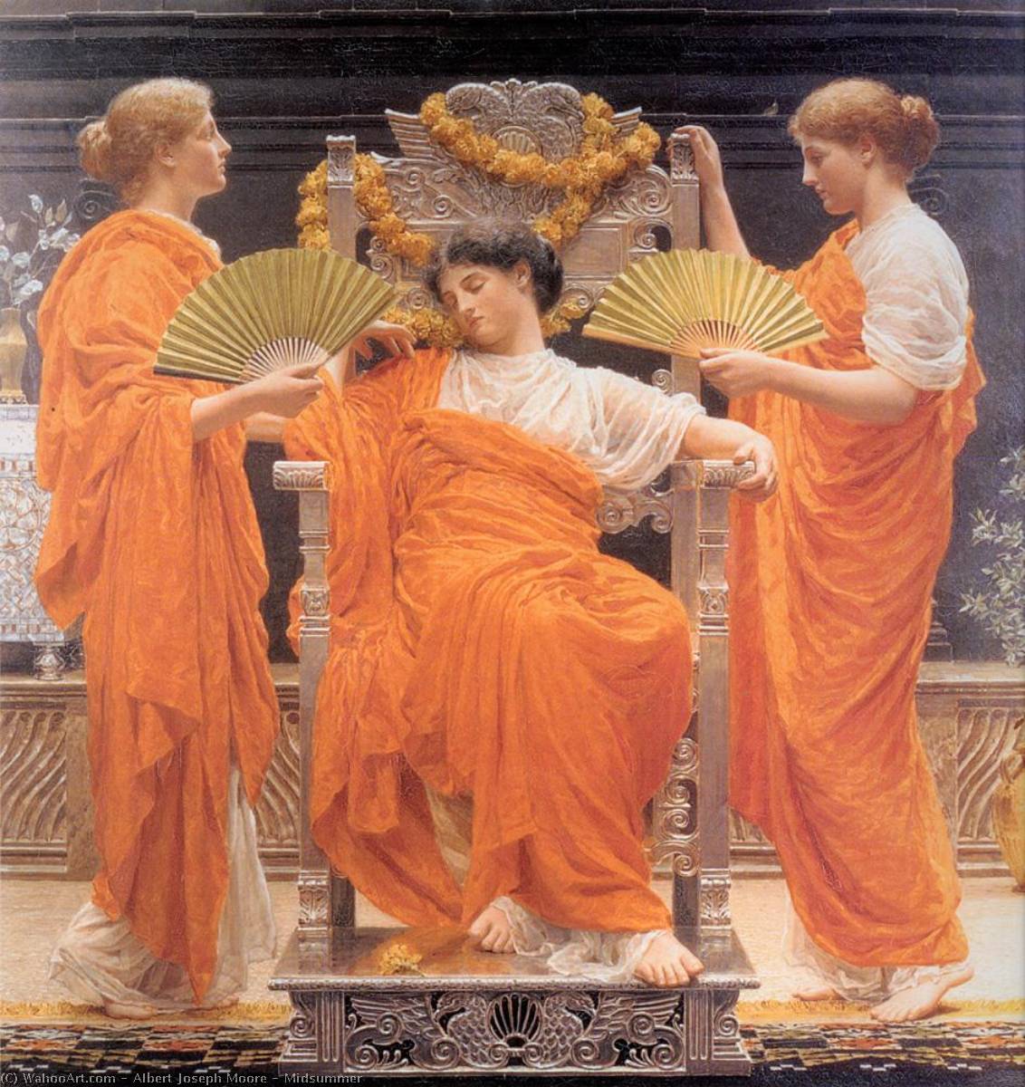 Riproduzioni Di Quadri Mezza estate, 1887 di Albert Joseph Moore (1841 ...
