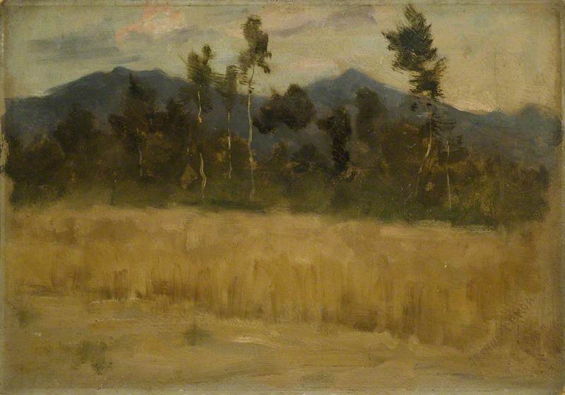 Landscape with Silver Birch and distant Mountains, 1890 by Arthur Lemon ...