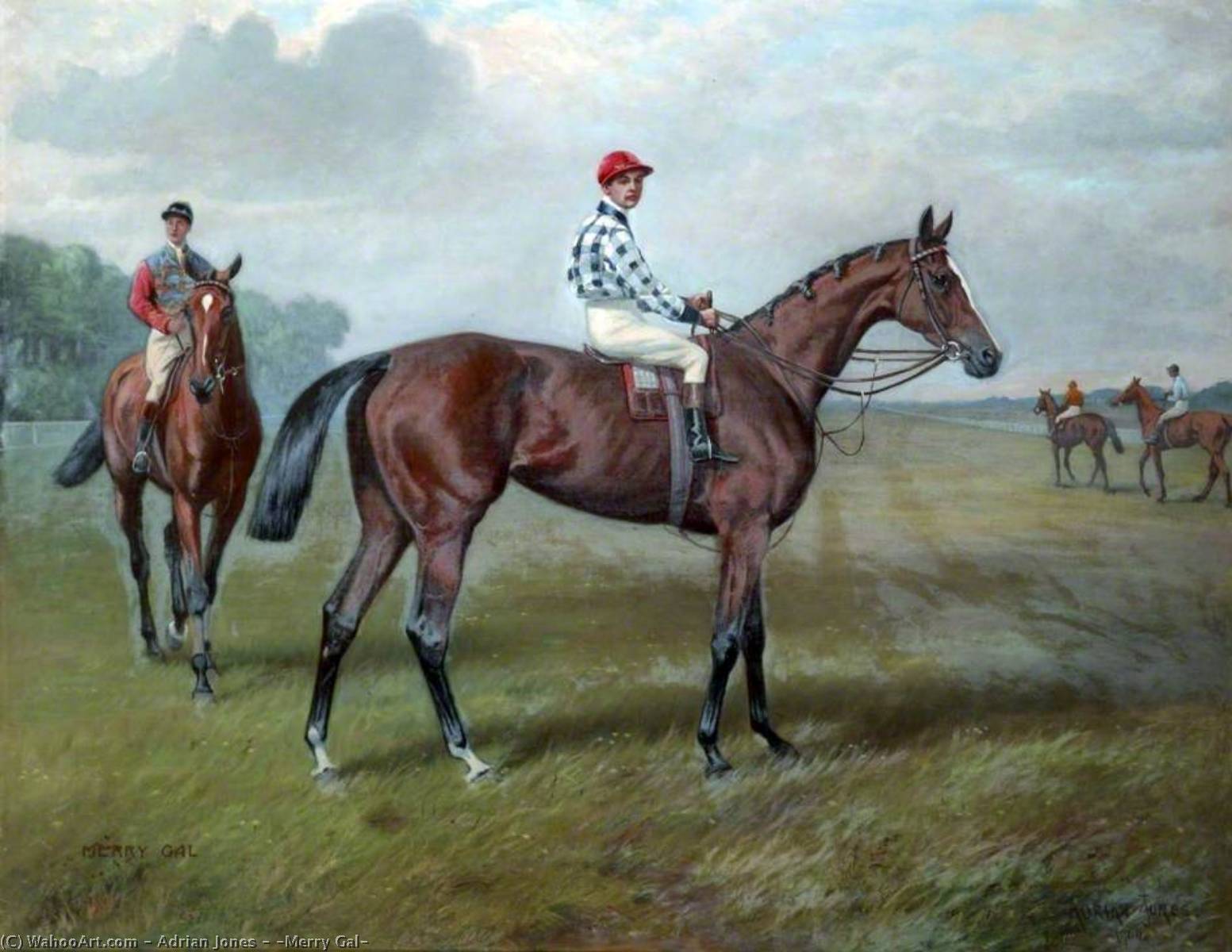 Get Paintings Reproductions `Merry Gal`, 1900 by Adrian Jones (1845 ...