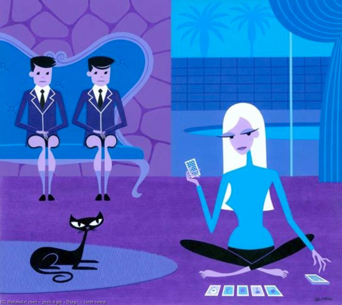 tarot twins by Josh Agle (Shag) Josh Agle (Shag) | ArtsDot.com