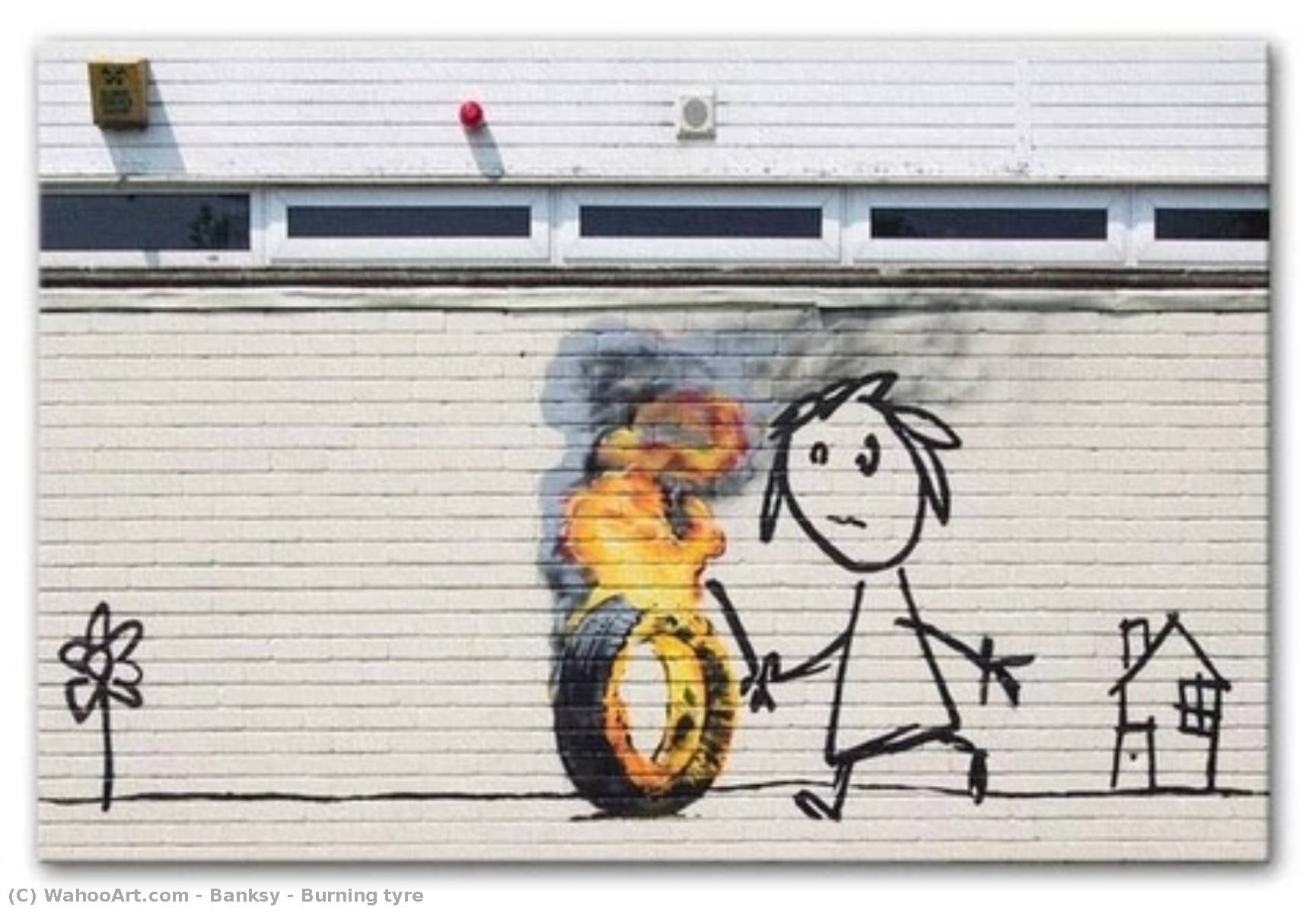 Burning tyre by Banksy Banksy | ArtsDot.com