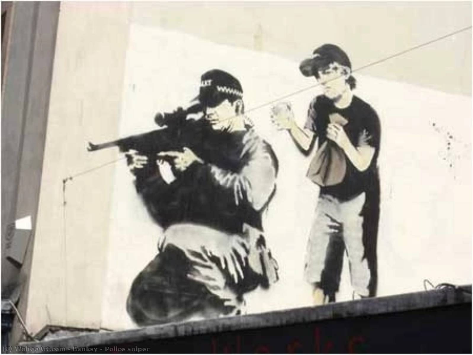 Police sniper by Banksy Banksy | ArtsDot.com